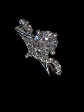 Source Unknown | Jewelry | 925 Sterling Silver Round Center Stone ...